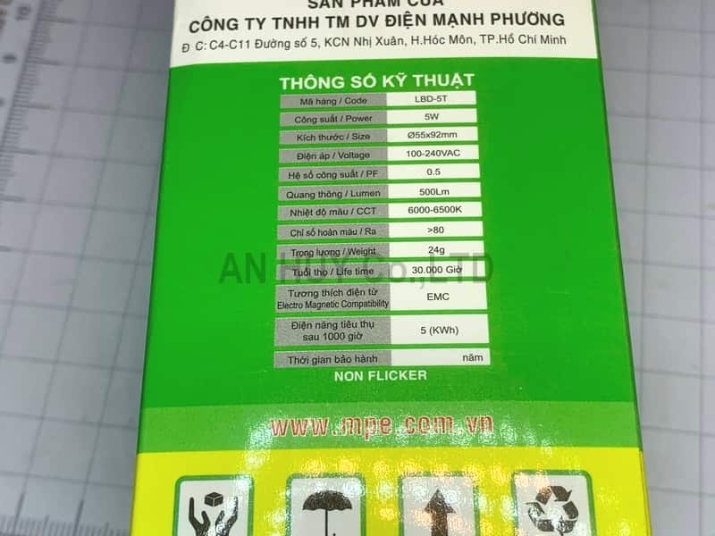 Bóng đèn led bulb tròn MPE 5W trắng | Điện, Nước, Kim Khí, Điện Lạnh ...