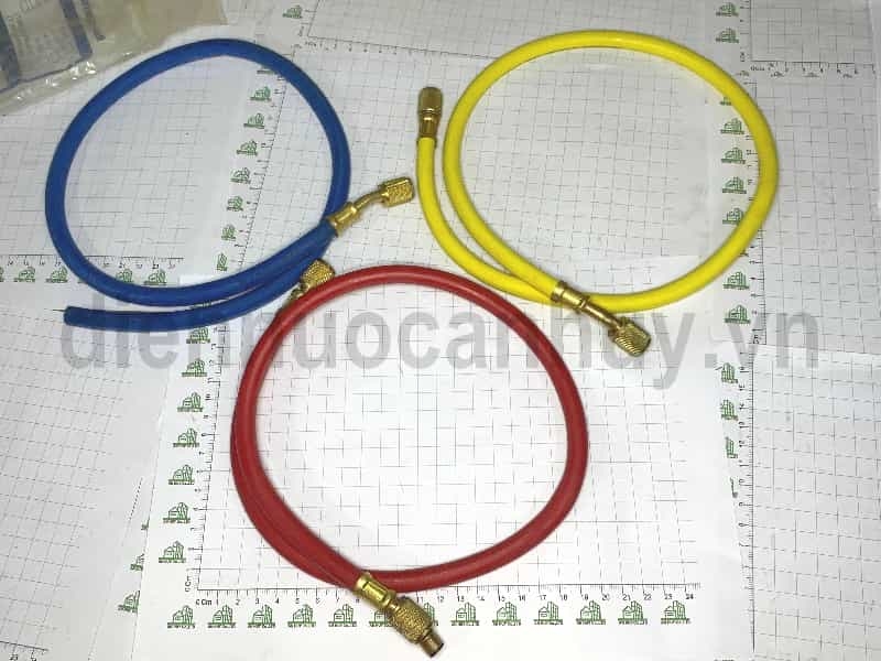 Dây nạp ga rẻ 90cm R22 R404A R407C R134a R12 | Điện, Nước, Kim Khí, Điện Lạnh, phụ kiện gỗ