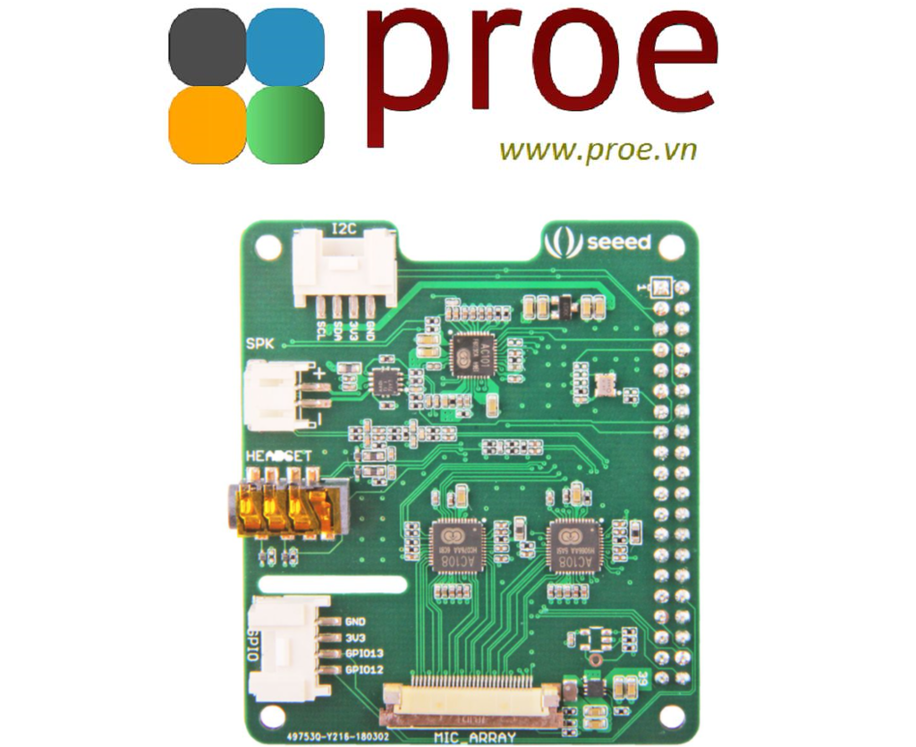 ReSpeaker 4-Mic Linear Array Kit for Raspberry Pi | Điện tử ProE