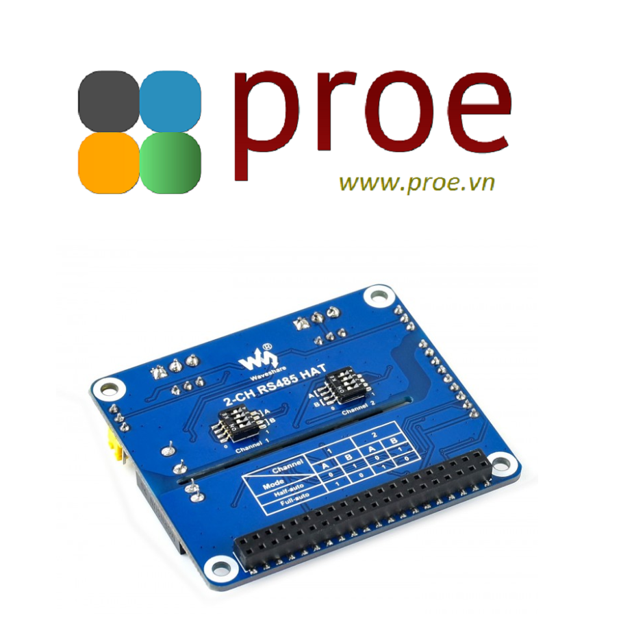 2-CH RS485 HAT 2-Channel Isolated RS485 Expansion HAT for Raspberry Pi ...