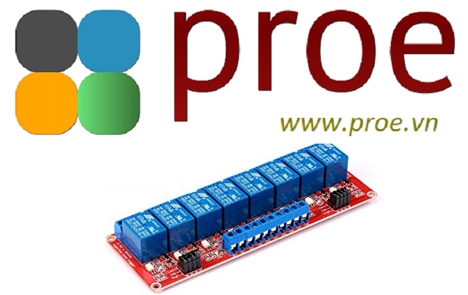Module 8 Relay 5V Opto Cách Ly Kích HL 5VDC | Điện tử ProE