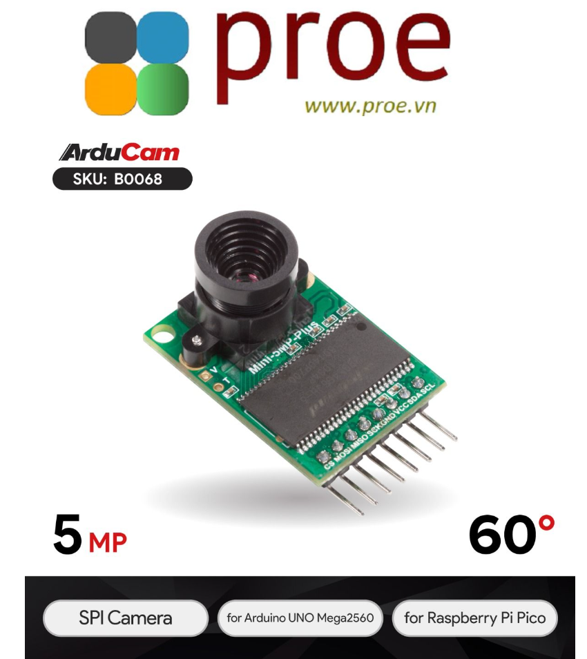 Arducam Mini Module Camera Shield 5mp Plus Ov5642 Camera Module For Arduino Uno Mega2560 Board