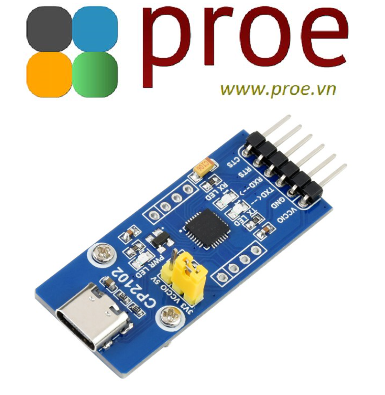 CP2102 USB UART Board (Type C), USB To UART (TTL) Communication Module ...