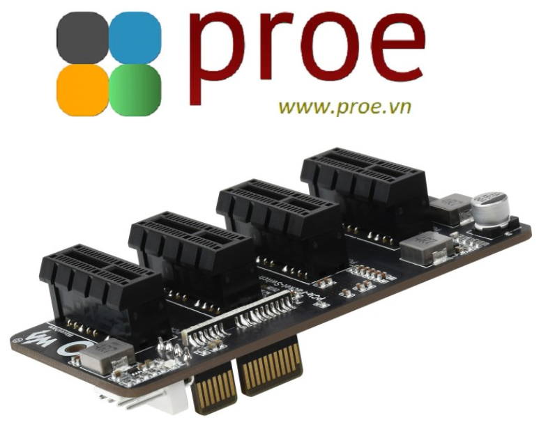 Extended 4-Ch PCIe Gen 2 ×1 Expander, Stable Performance, Driver-Free ...