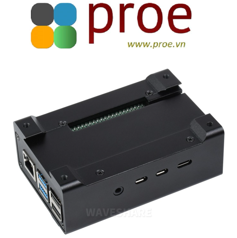 DIN Rail Aluminum Case for Raspberry Pi 4, with Cooling Fan and ...