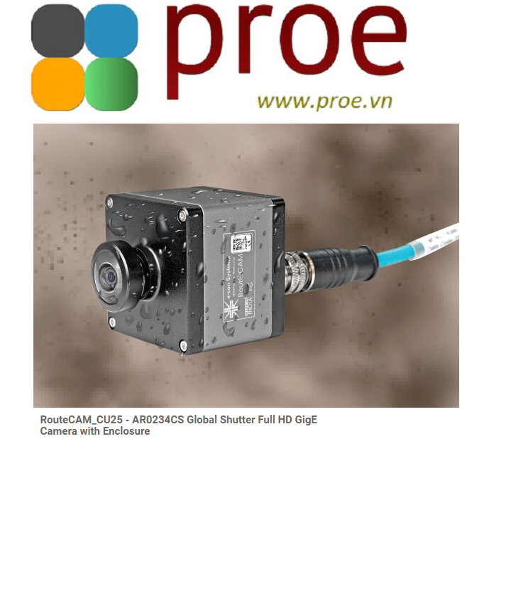 RouteCAM_CU25_IP67 - AR0234CS Global Shutter Full HD GigE Camera | Điện tử ProE