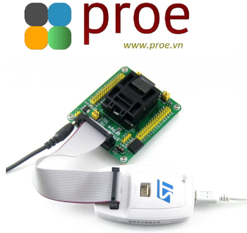 STM32-QFP64, Programmer Adapter | Điện tử ProE