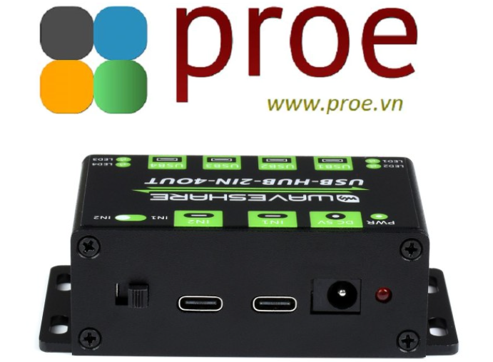 Industrial Grade USB HUB, Extending 4x USB 2.0 Ports, Switchable Dual ...