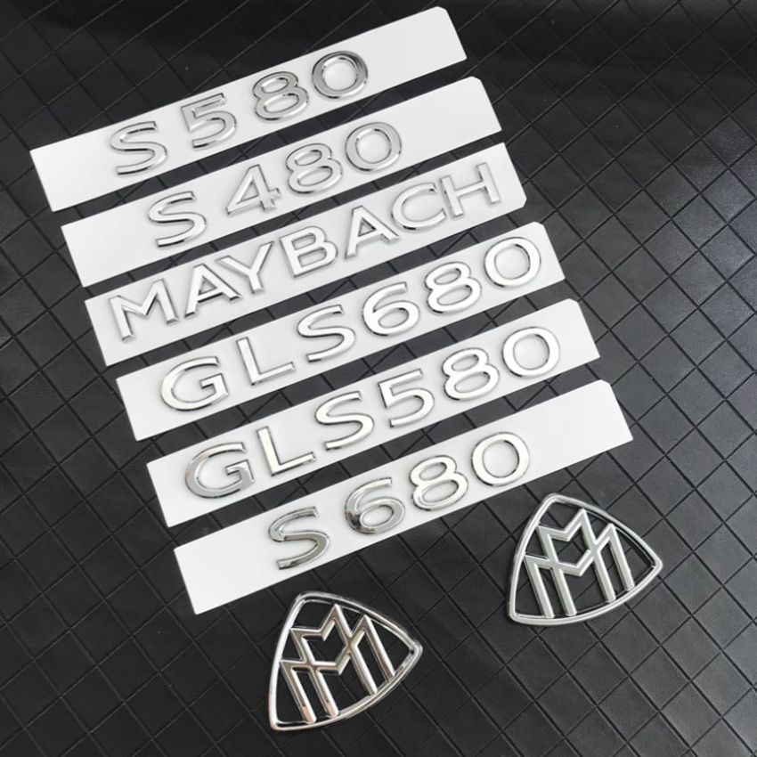 Decal tem chữ S680 và GLS680 dán đuôi xe ô tô Maybach | DC - Việt Nam.,jsc
