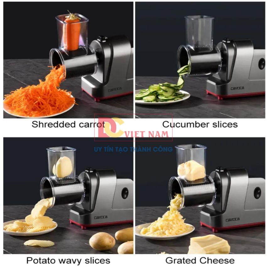 Máy thái rau củ quả đa năng 5 chế độ, thương hiệu Mỹ Camoca cao cấp VSQ ...