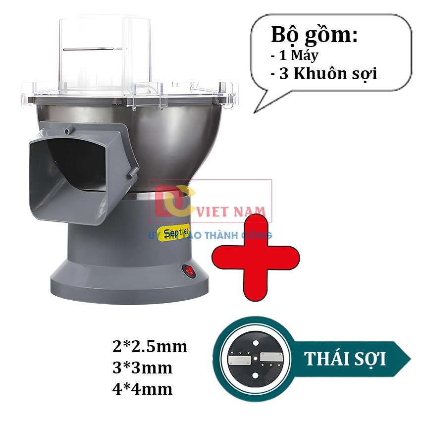 Máy thái rau củ quả công nghiệp đa năng, thái lát, thái sợi, thái hạt ...