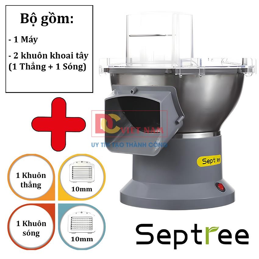 Máy thái rau củ quả công nghiệp đa năng, thái lát, thái sợi, thái hạt ...