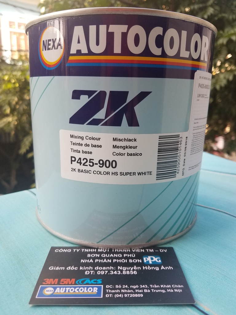 P425-900 Sơn gốc 2K Màu Trắng super Nexa Autocolor CÔNG TY TNHH THƯƠNG MẠI - DỊCH VỤ SƠN QUANG PHÚ
