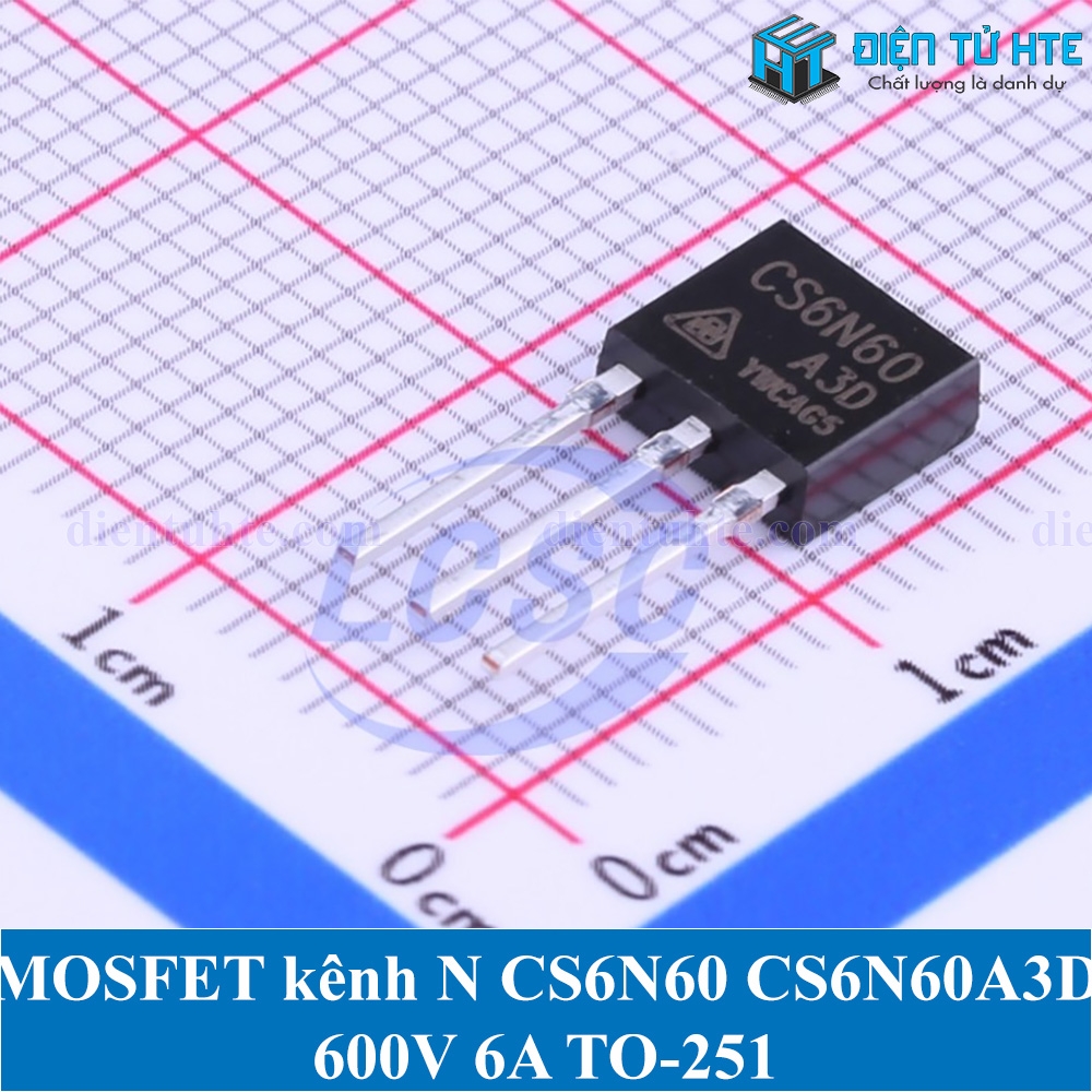 MOSFET kênh N CS6N60 CS6N60A3D 600V 6A TO-251 | Điện Tử HTE