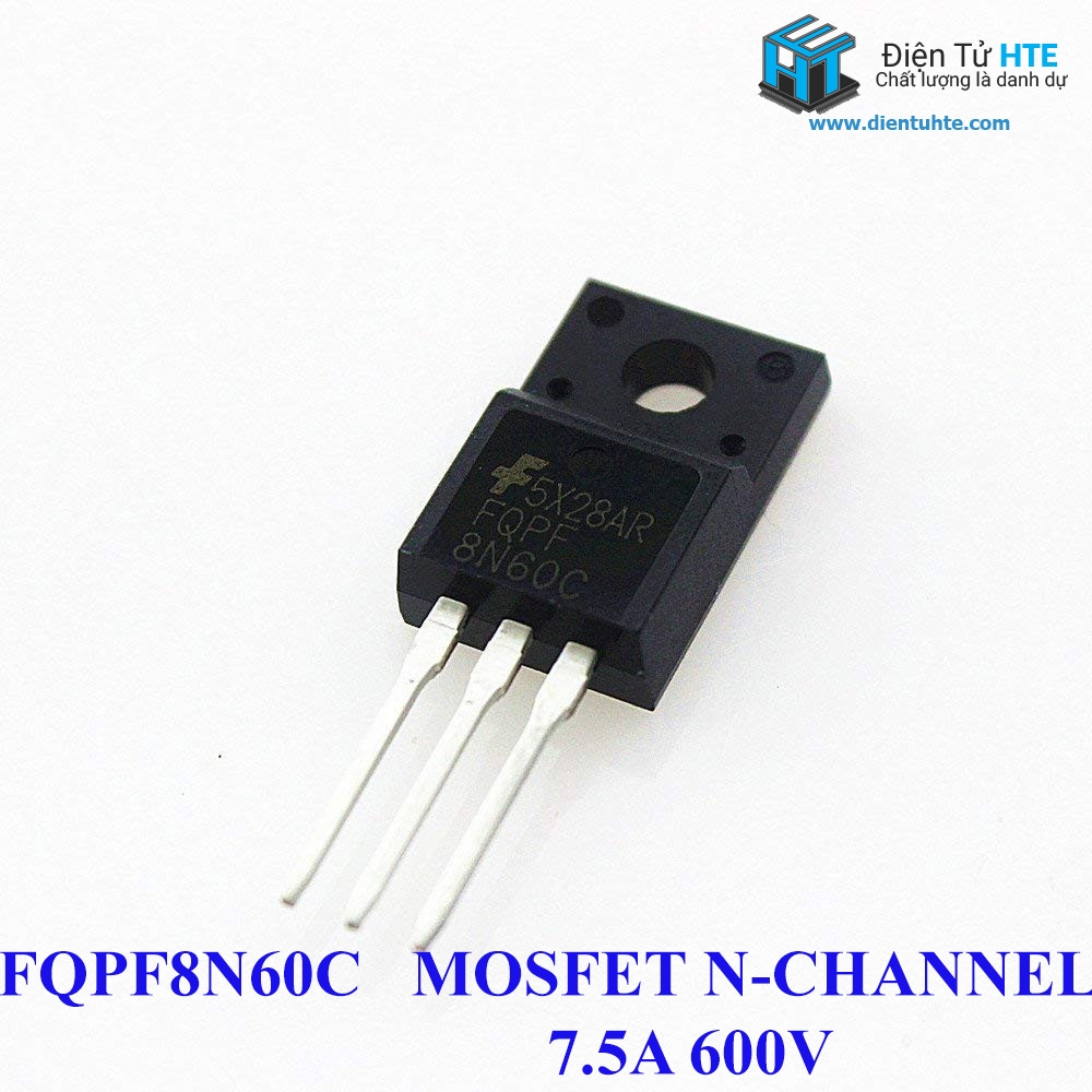MOSFET FQPF8N60C TO-220F 7.5A 600V Kênh N | Điện Tử HTE