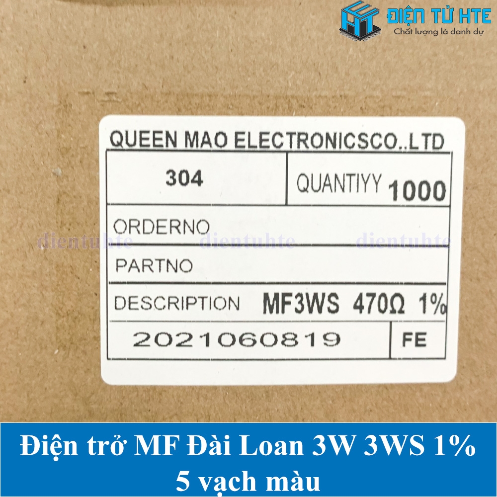Điện trở MF Đài Loan 3W 3WS (Size nhỏ) 5 vạch màu 1% | Điện Tử HTE