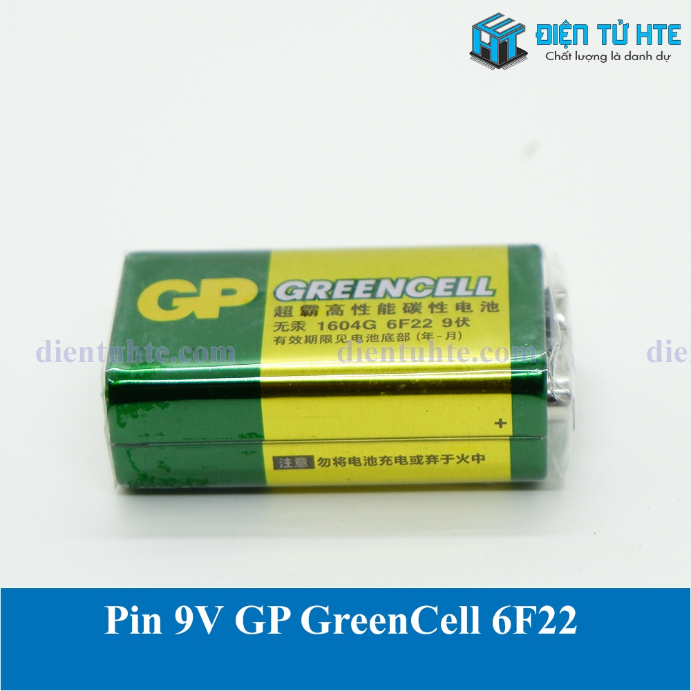 Pin vuông 9V GP GreenCell 6F22 | Điện Tử HTE
