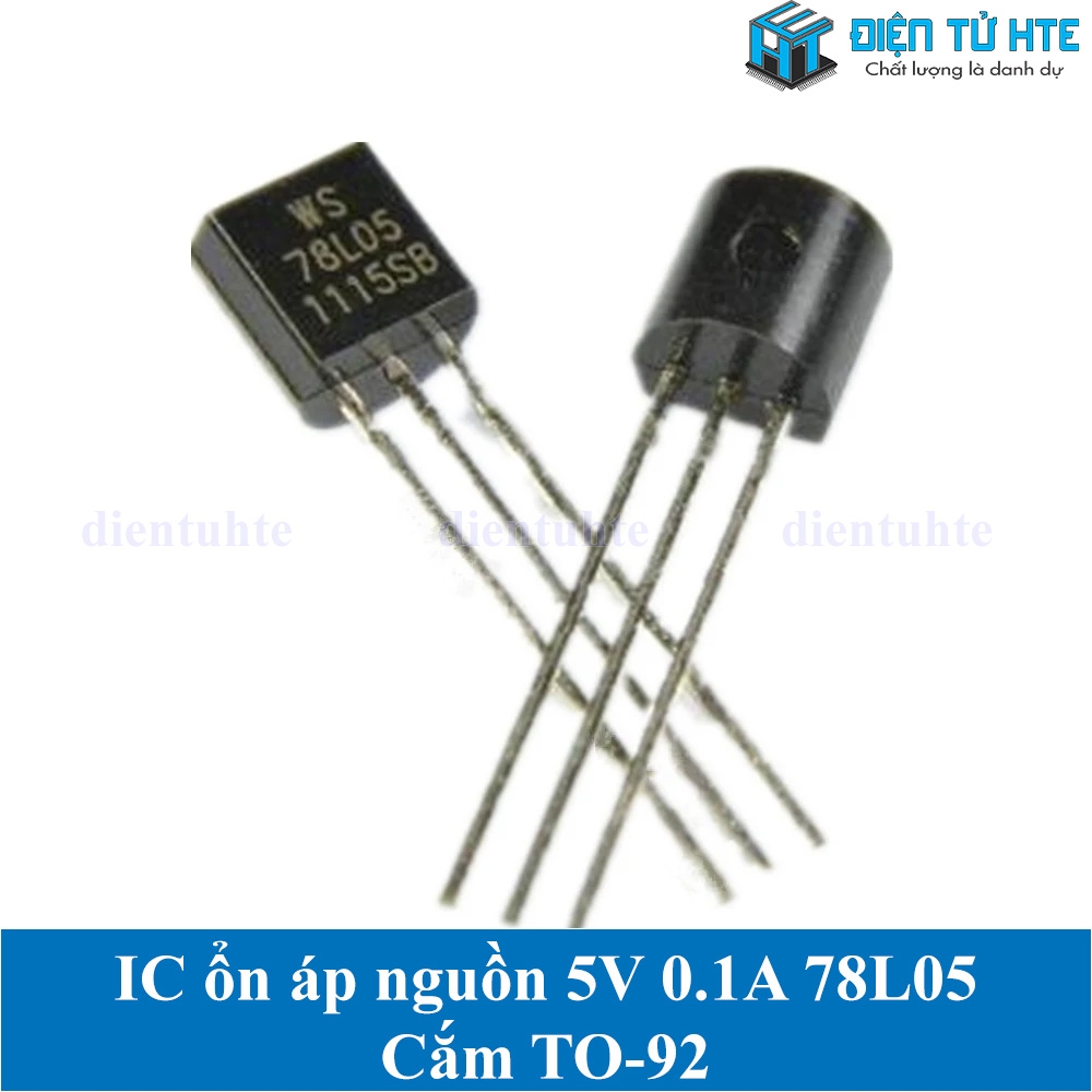IC ổn áp nguồn 5V 0.1A 78L05 7805 TO-92 | Điện Tử HTE