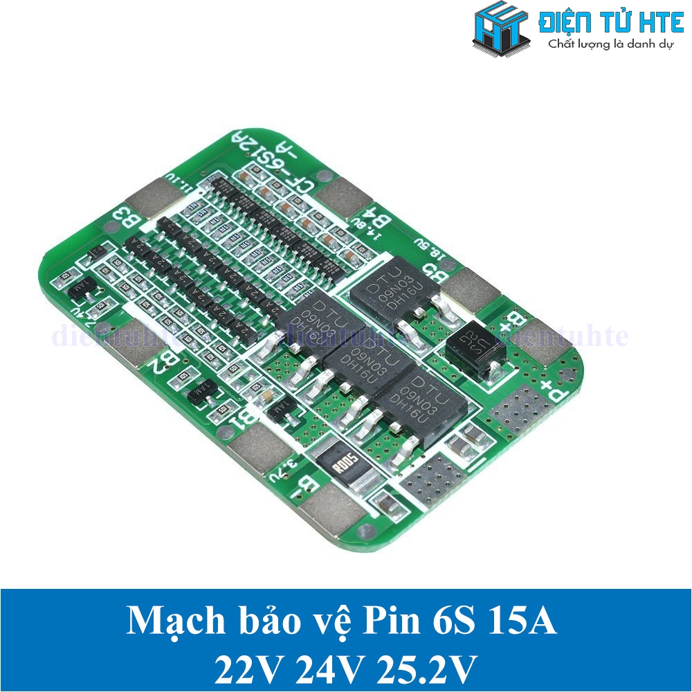 Mạch bảo vệ Pin 6S 15A 22V 24V 25.2V | Điện Tử HTE