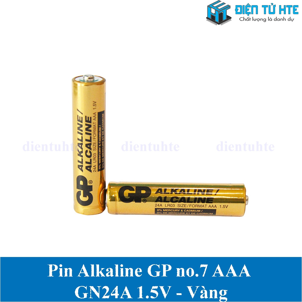 Pin AAA 1.5V No.7 GN24A LR03 Alkaline GP Vàng | Điện Tử HTE
