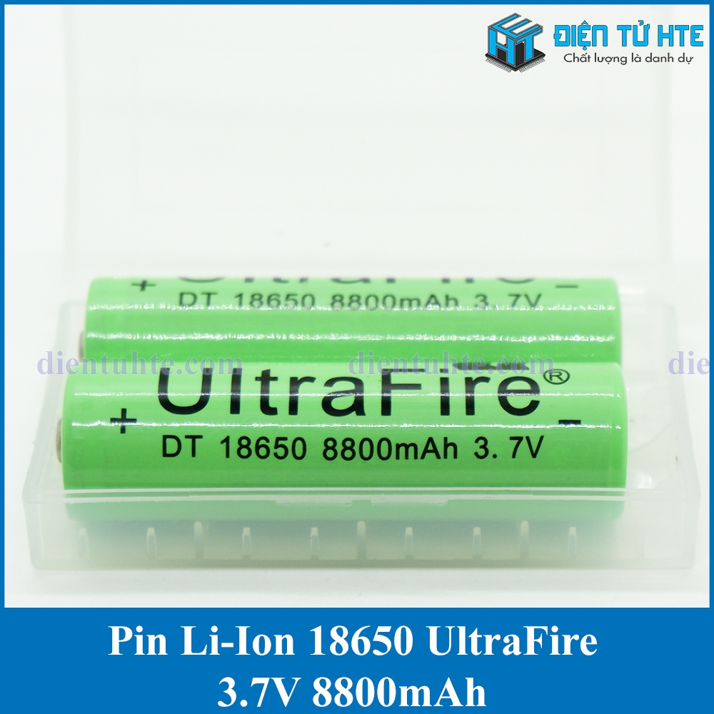 Pin Li-Ion 18650 UltraFire Xanh lá 8800mAh | Điện Tử HTE