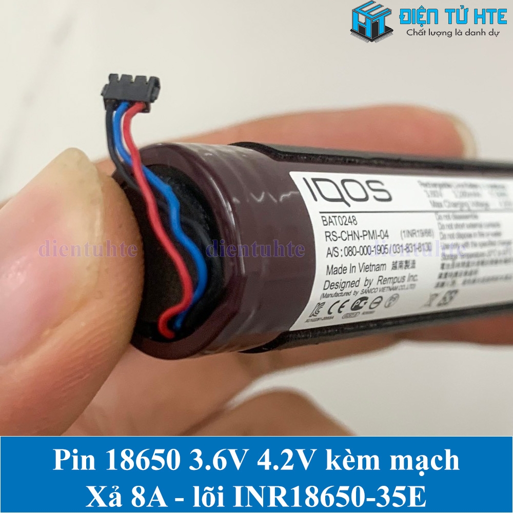 Pin Lithium Ion kèm mạch - lõi pin Samsung INR18650-35E 3.6V xả 8A ...