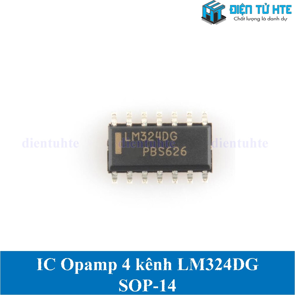 IC Opamp 4 kênh LM324 LM324DG dán SOP-14 | Điện Tử HTE