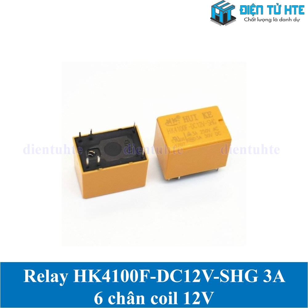 Relay HK4100F-DC12V-SHG 3A 6 chân chính hãng HUIKE coil 12V | Điện Tử HTE