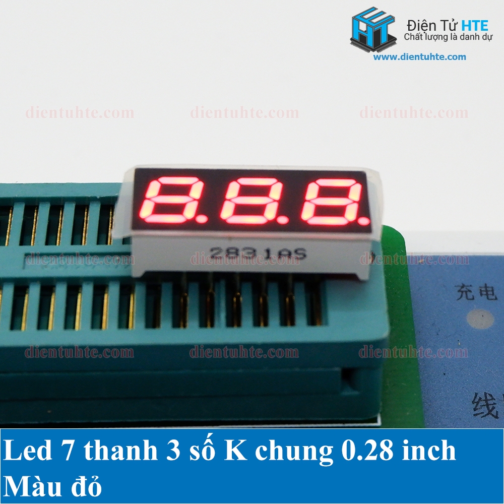 Led 7 thanh 3 số K chung 0.28 inch | Điện Tử HTE