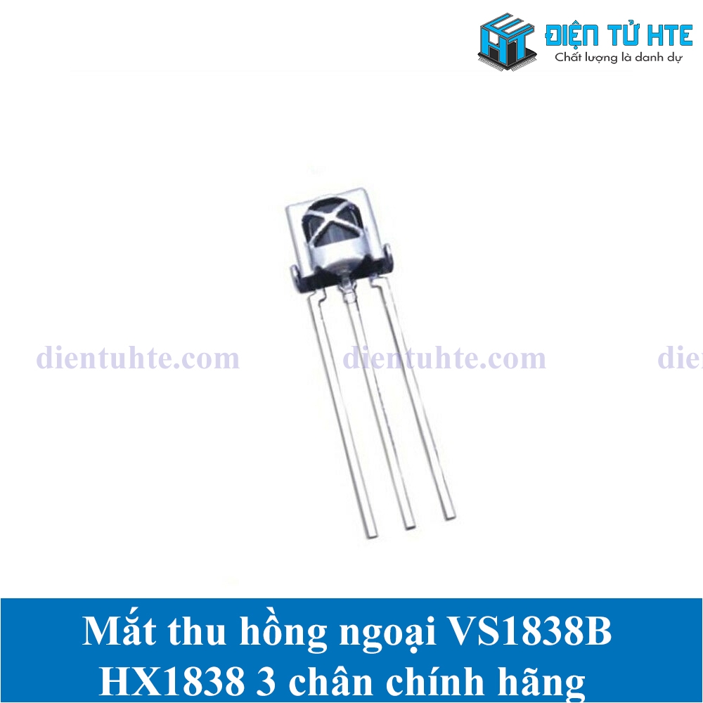 Mắt thu hồng ngoại VS1838B HX1838 3 chân vỏ nhôm chính hãng | Điện Tử HTE