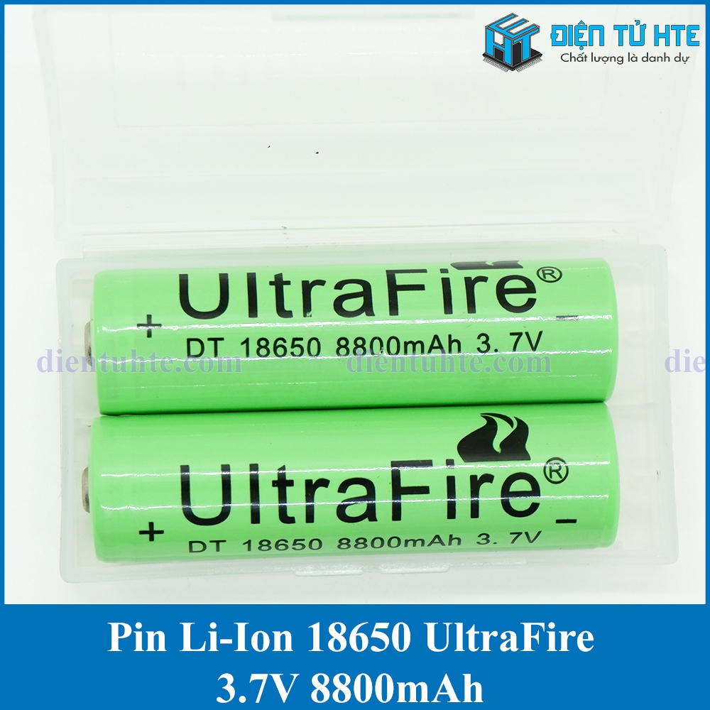 Pin Li-Ion 18650 UltraFire Xanh lá 8800mAh | Điện Tử HTE