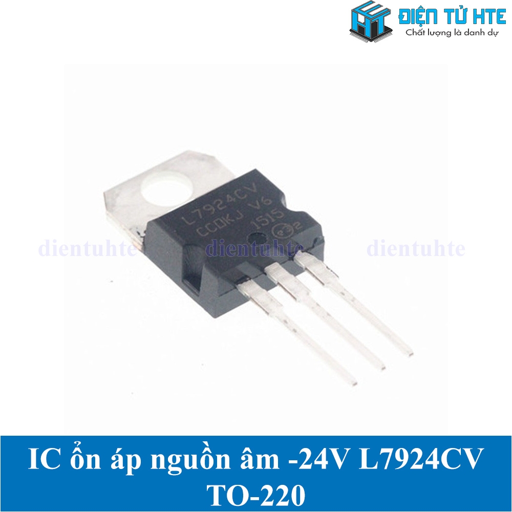 IC ổn áp nguồn âm -24V L7924CV 7924 chân cắm TO-220 loại tốt | Điện Tử HTE