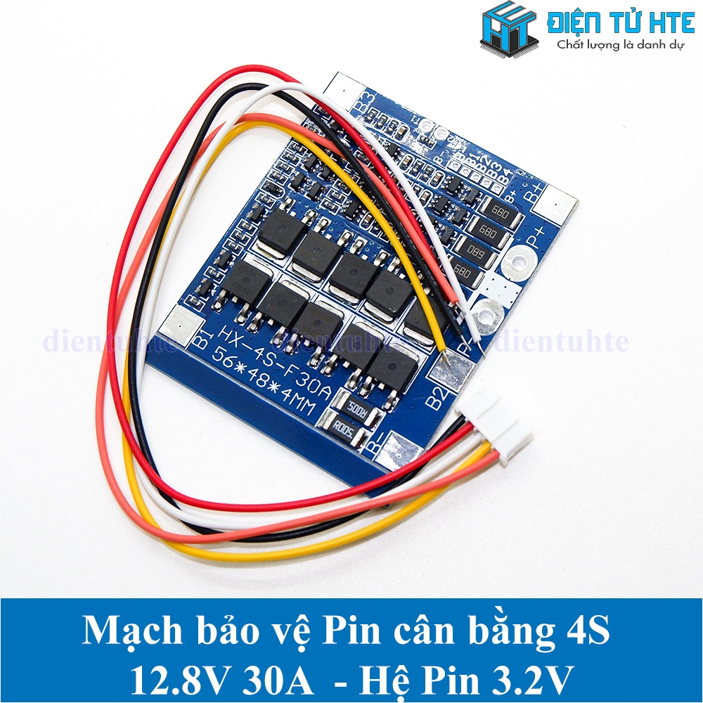Mạch bảo vệ Pin cân bằng 4S 12.8V 30A (Hệ Pin 3.2V) | Điện Tử HTE