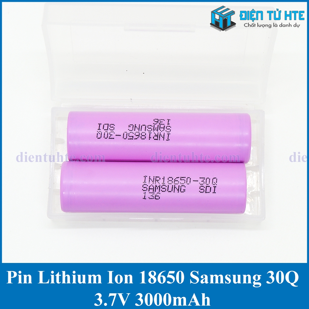Pin Lithium Ion 18650 SAMSUNG INR18650 30Q 3000mAh dòng xả cao 25A ...