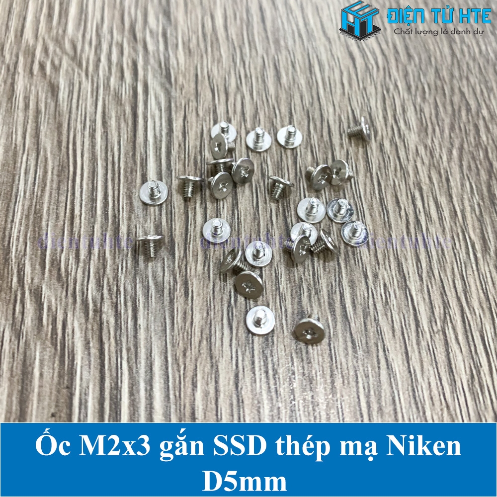 Ốc tròn M2x3 D5mm dùng vặn Card SSD M2, RAM Inox 304 | Điện Tử HTE