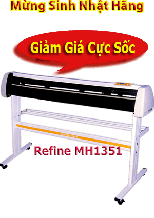 Máy cắt decal Refine MH1351 chính hãng ( khổ cắt 1m26). Bảo hành 1 năm