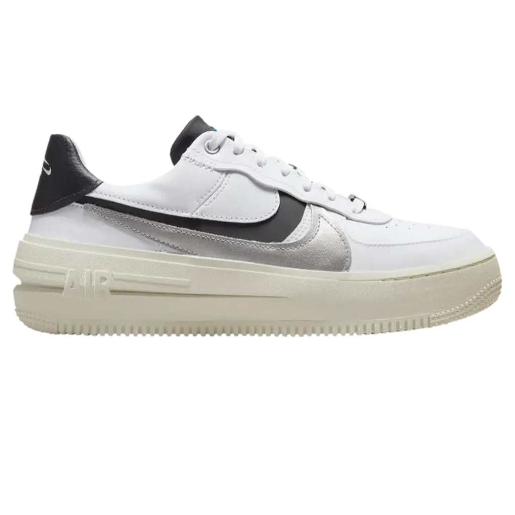 Nike AF1 Platform White Metallic Silver Black | DX3199-100
