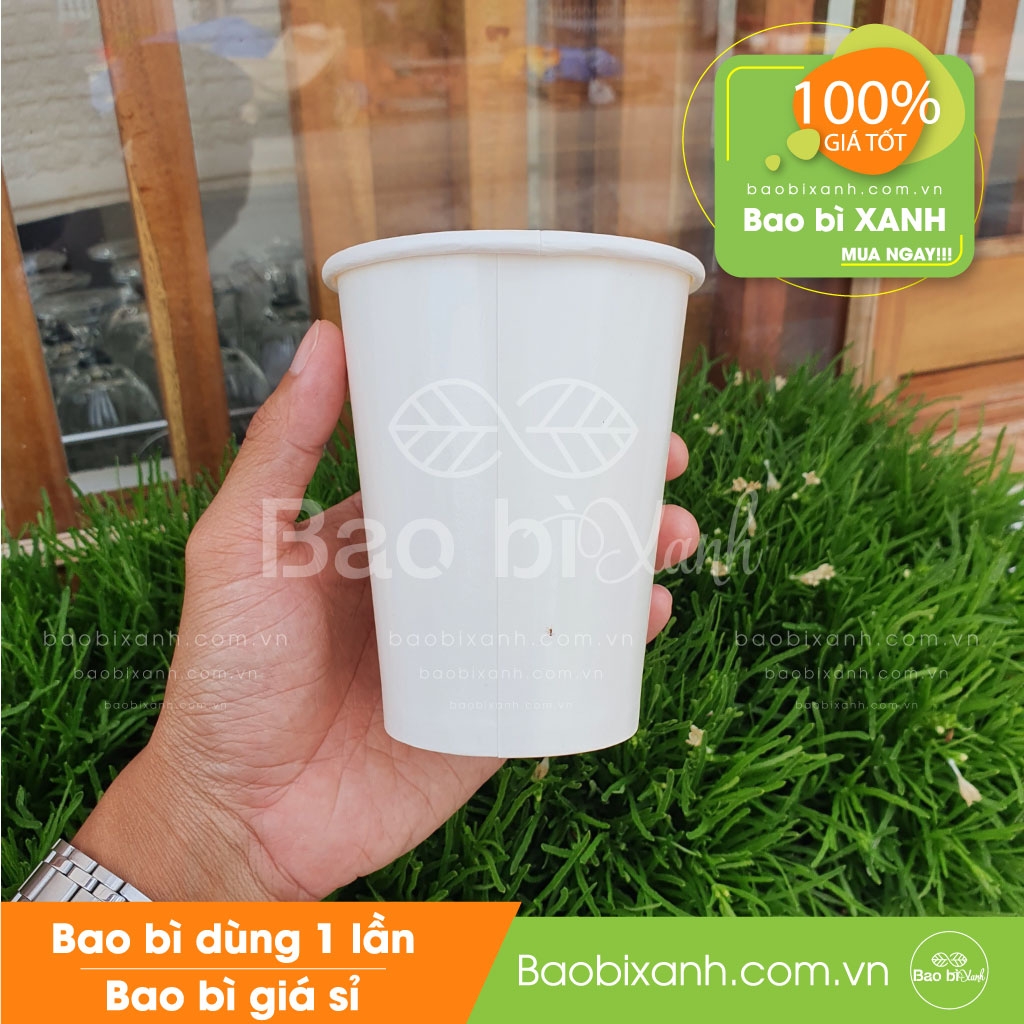 Ly giấy 12oz - 360ml Đựng Cafe (Nóng - Lạnh) Tiện Lợi
