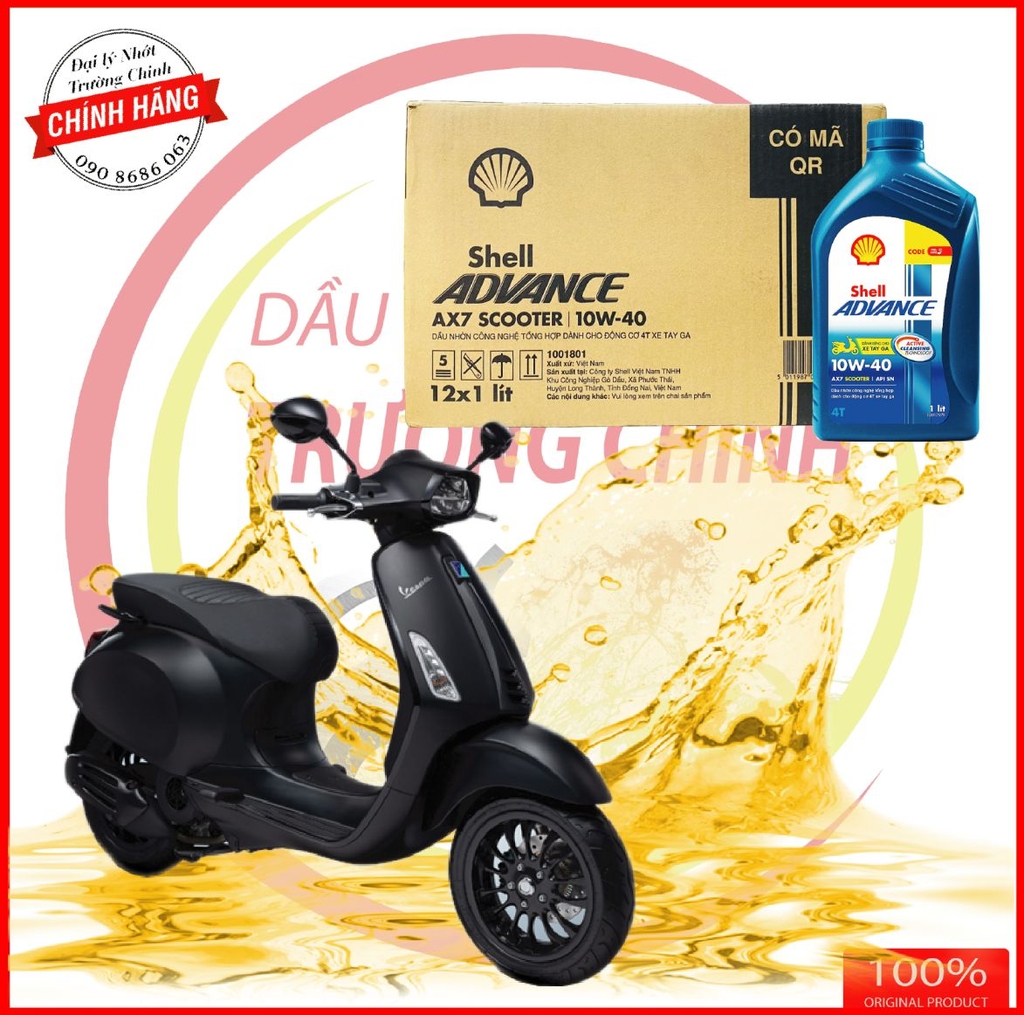 Thùng Nhớt Shell Advance AX7 Scooter 10W40 dành cho xe ga Dầu nhớt ...
