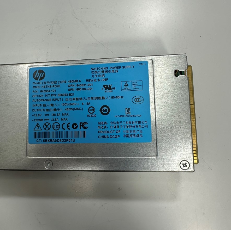 Nguồn Máy Chủ HPE DPS-460MB 460W 100V-240V AC Common Slot Power Supply ...