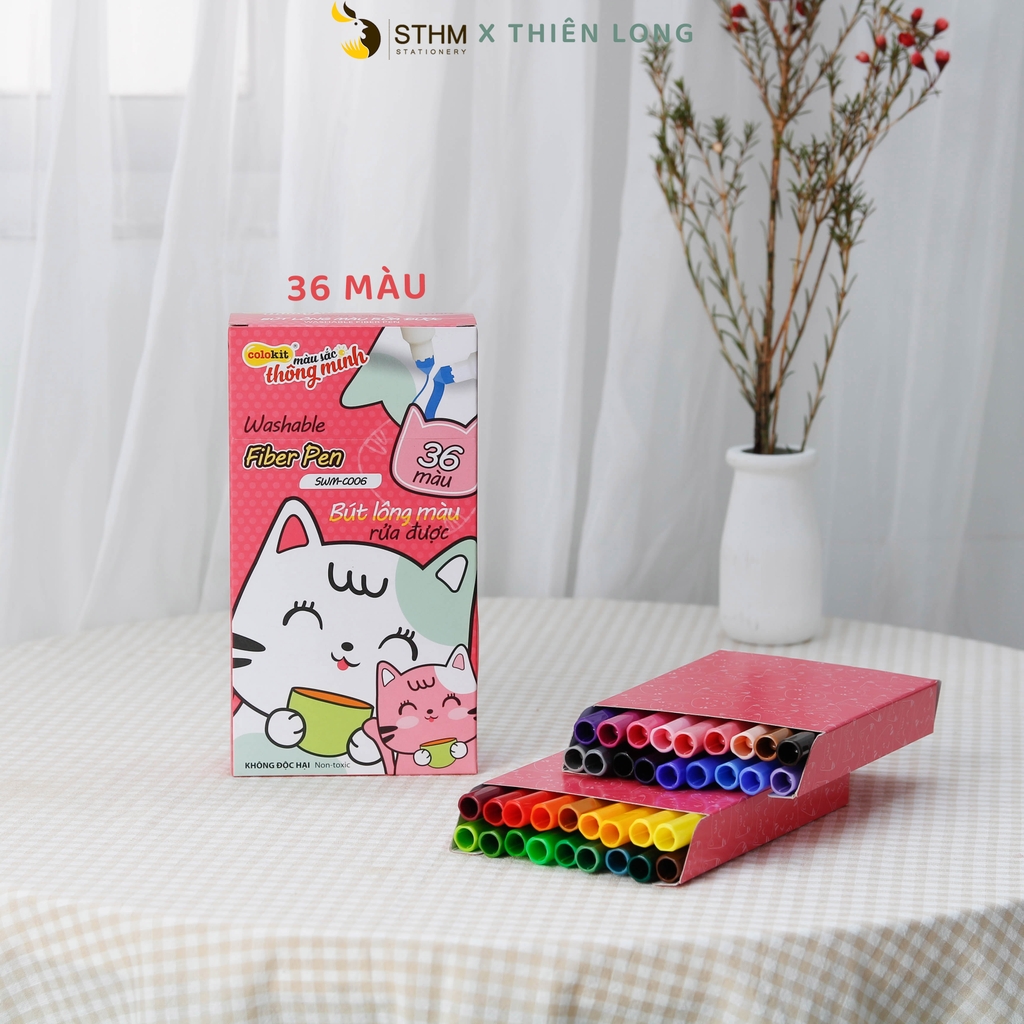 Fiber Pen Thiên Long - Bút viết Calligraphy - 20 màu và 36 màu STHM.VN