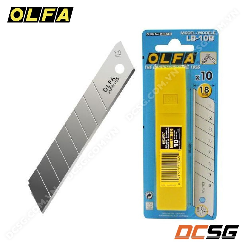 Lưỡi dao rọc giấy 18x100x0.5mm OLFA LB-10B Chính hãng - Giá tốt