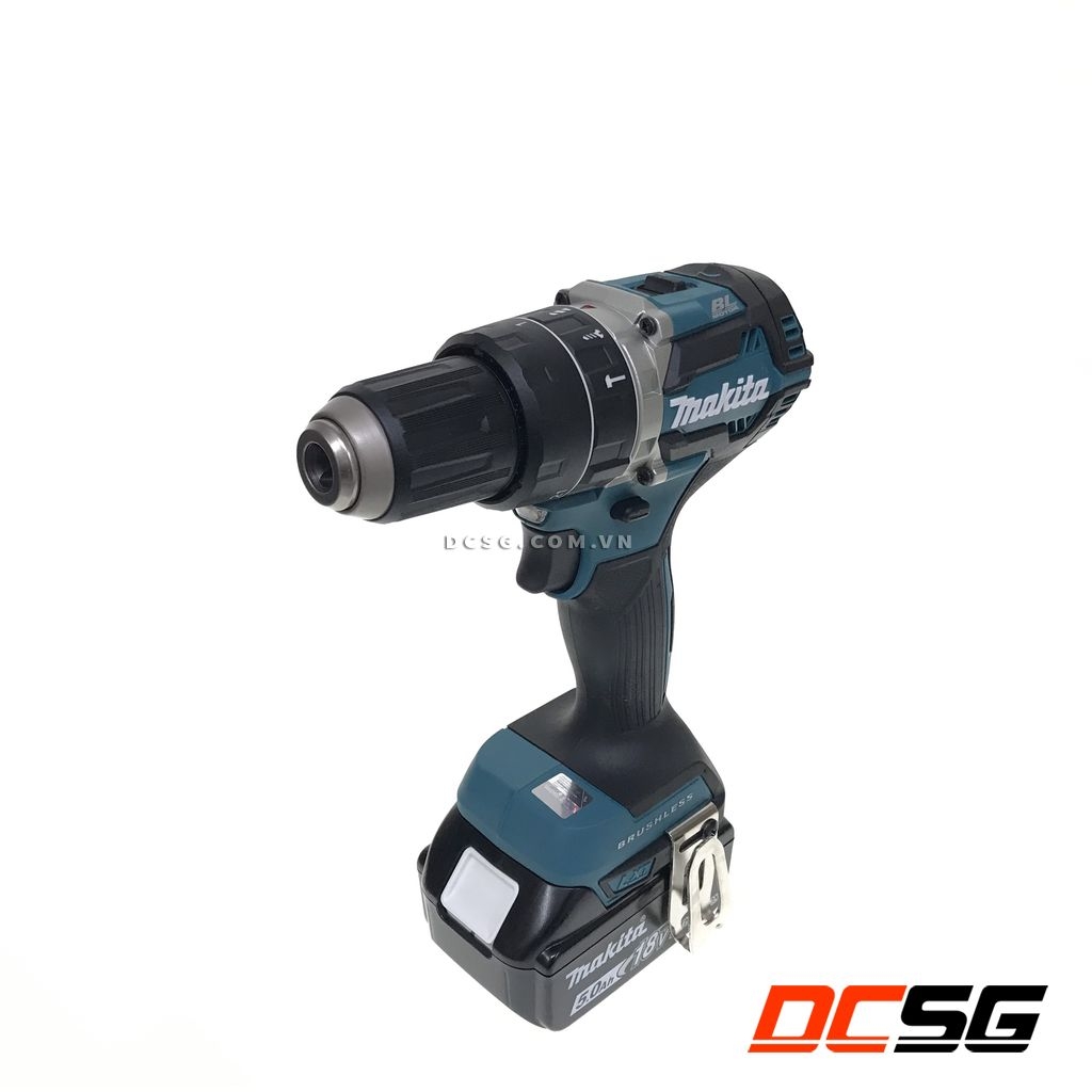 Máy khoan búa, vặn vít 13/38/13mm dùng pin 18V Makita DHP484RTE