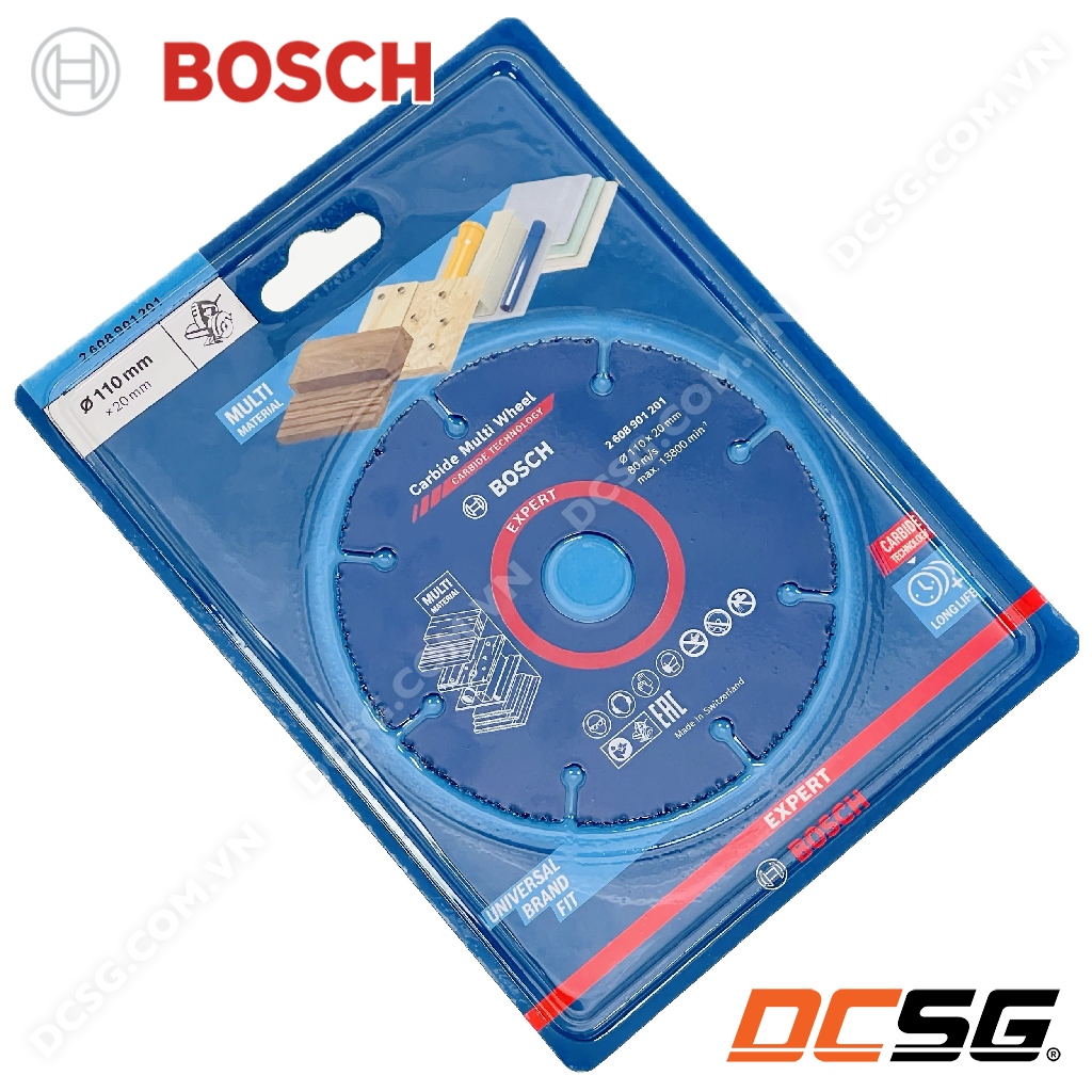 Đĩa cắt gỗ đa năng 110mm Expert Carbide Multi Wheel Bosch 2608901201