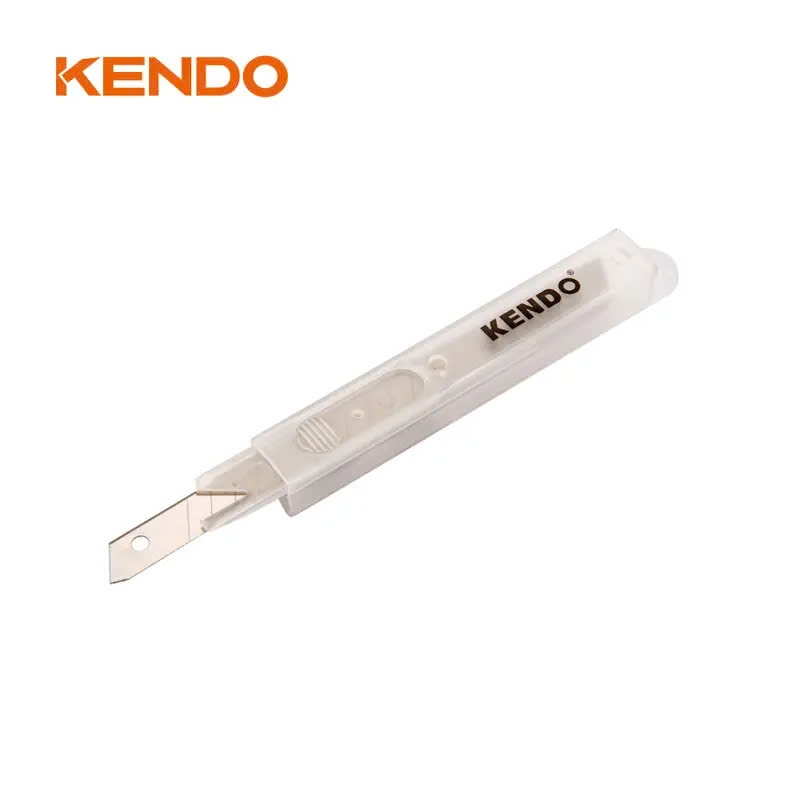 Lưỡi dao rọc giấy bằng thép SK5 chiều rộng 18mm (10 cái/bộ) Kendo - 30652