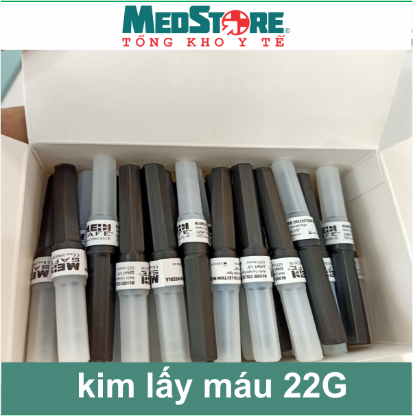 Kim lấy máu chân không, loại đốc thông thường 21G, 22G (hộp 100 chiếc ...
