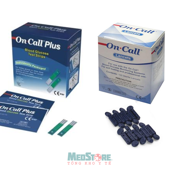 Que Thử Đường Huyết On-Call Plus (hộp 25 que) MEDSTORE Shop