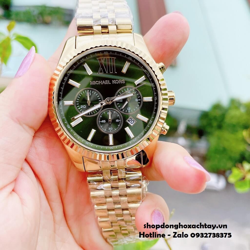 Đồng Hồ Nam Michael Kors MK8446 Dây Kim Loại Vàng Mặt Xanh Shop Đồng Hồ ...