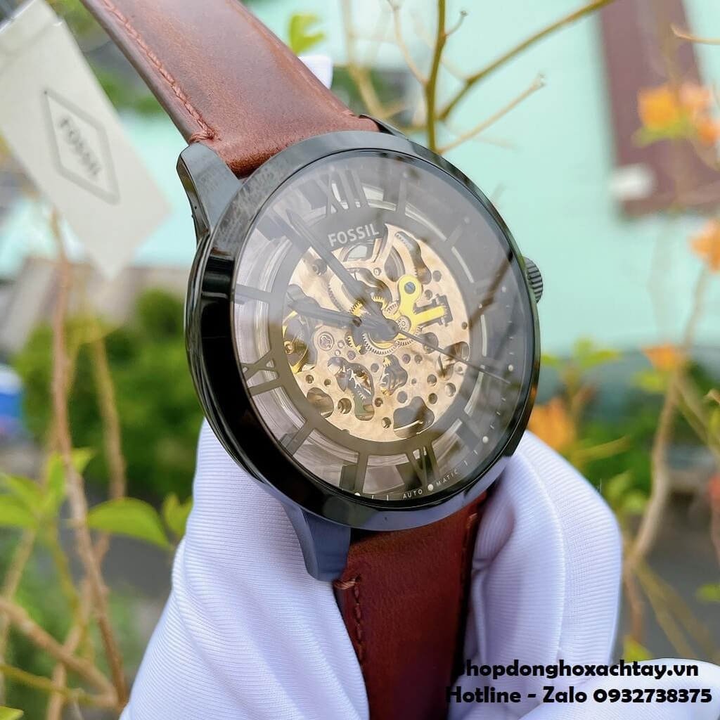 Đồng Hồ Nam Fossil ME3098 Cơ Tự Động Dây Da Nâu 44mm Shop Đồng Hồ Xách Tay