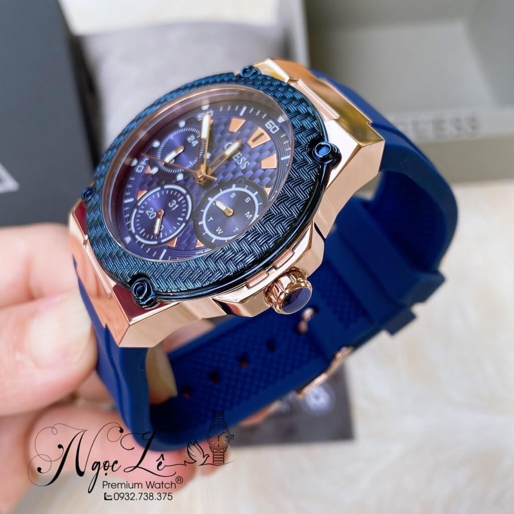 Đồng Hồ Guess W1094L2 Nữ Dây Silicon Màu Xanh Size 39mm Shop Đồng Hồ ...